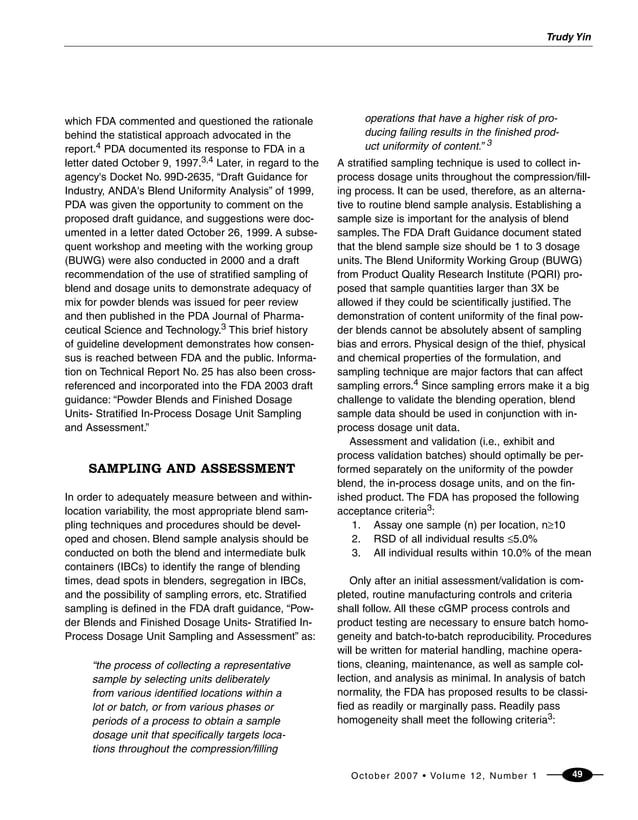 Blend uniformity 01 | PDF