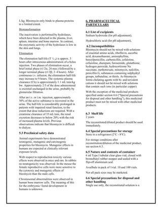 Bleomycin 15000 iu powder for solution for injection infusion smpc taj ...