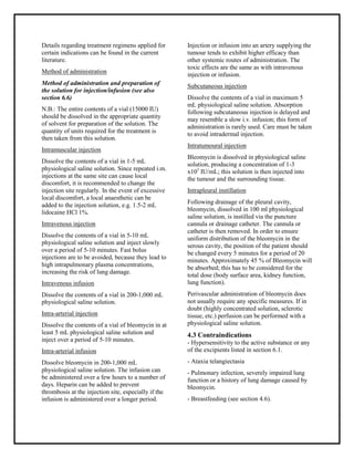 Bleomycin 15000 iu powder for solution for injection infusion smpc taj ...