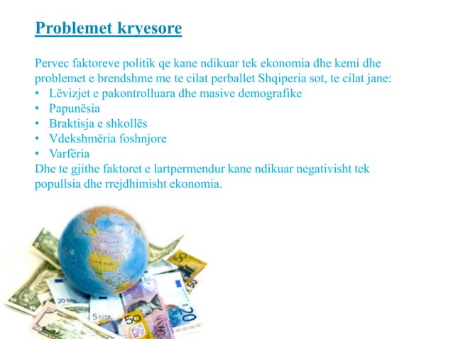 Zhvillimi ekonomik shqiptar | PPT