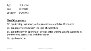 Case report-Blepharitis | PPTX