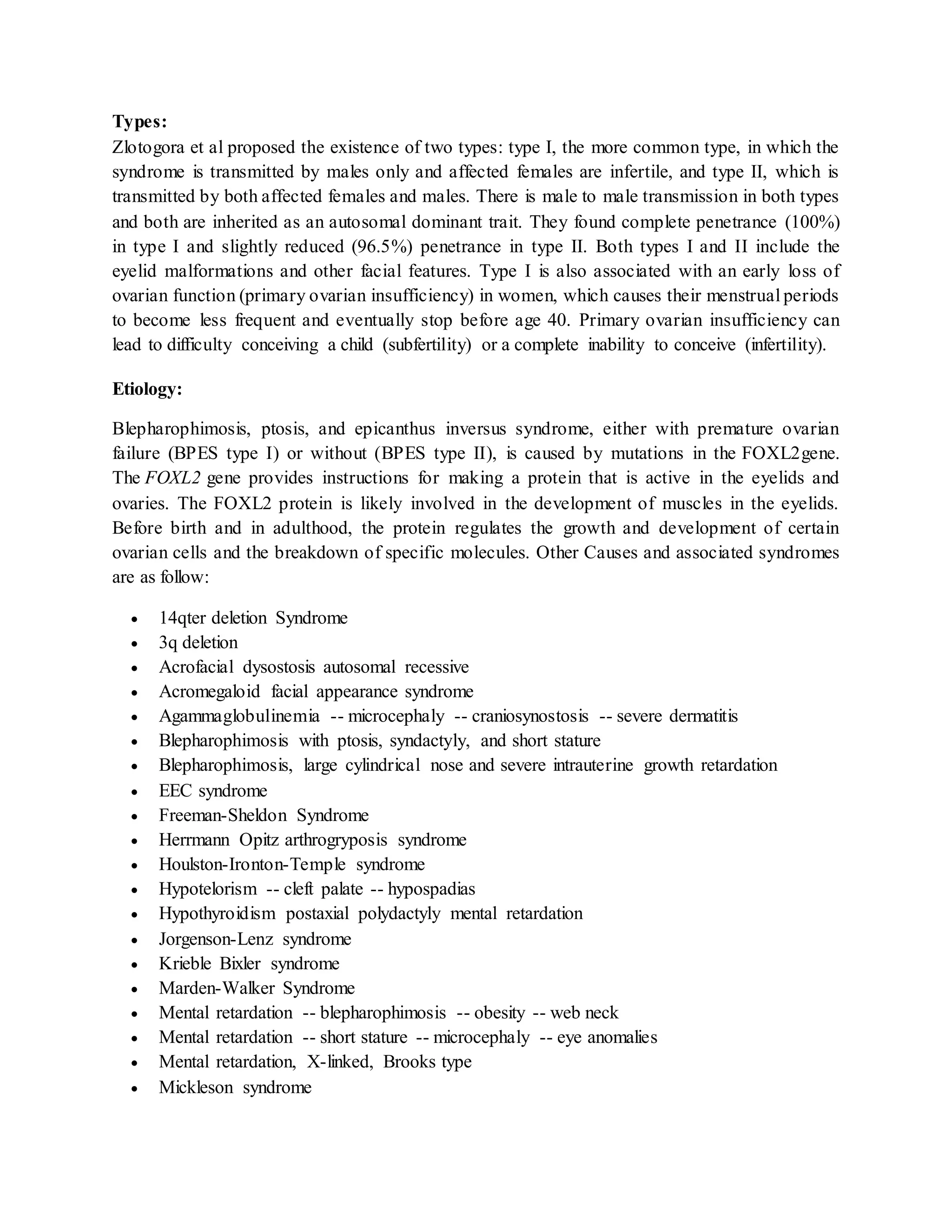 Blepharophimosis | DOCX