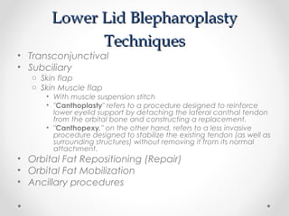 Blepharoplasty techniques | PPT