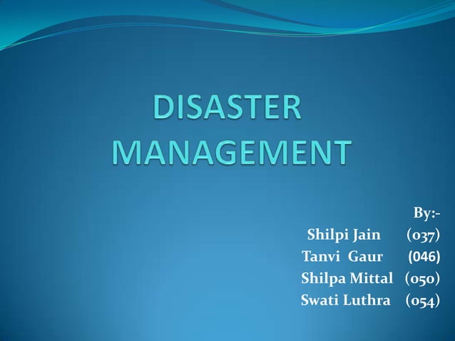 disaster management | PPTX