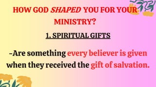 YOU ARE FOR GOD'S SERVICE: YOU ARE SHAPED FOR SERVING GOD | PPTX