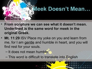 Blessed are the meek | PPT