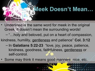 Blessed are the meek | PPT