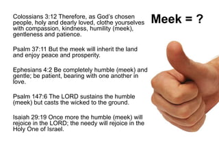 Blessed are the meek – Matthew 5:5 | PPT