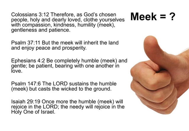 Blessed are the meek – Matthew 5:5 | PPT
