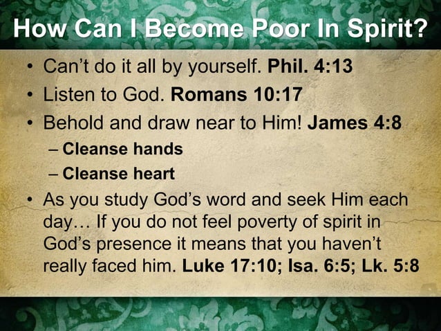 Blessed are the_poor_in_spirit | PPT | Spirituality | Religion ...