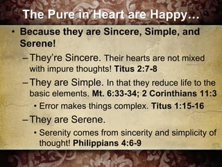 Blessed are the pure in heart | PDF | Christianity | Religion ...