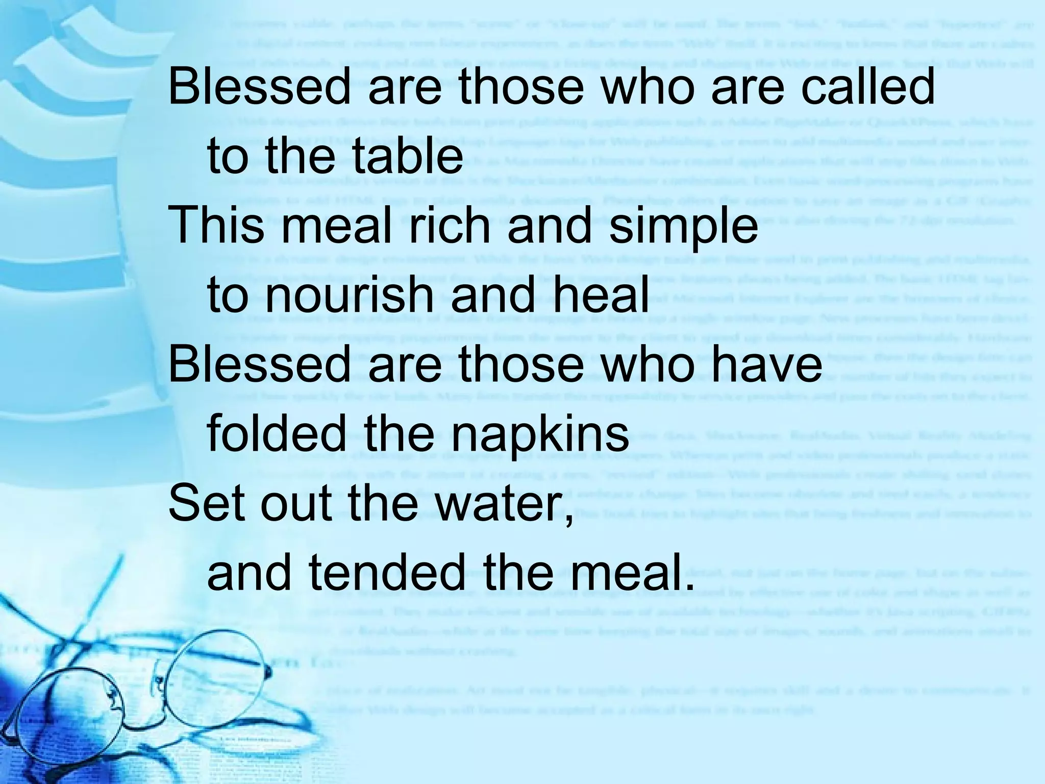 Blessed are those | PPT