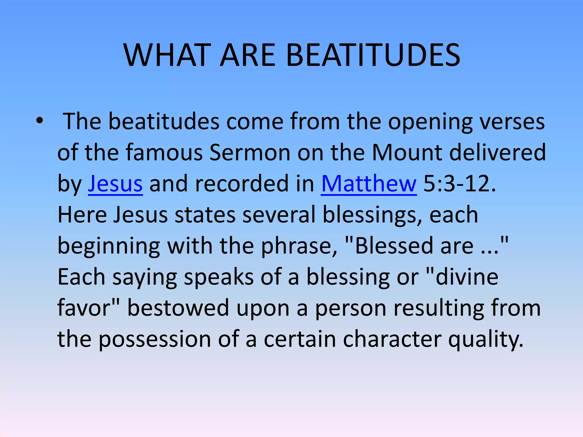 Blessed are those | PPTX | Christianity | Religion & Spirituality