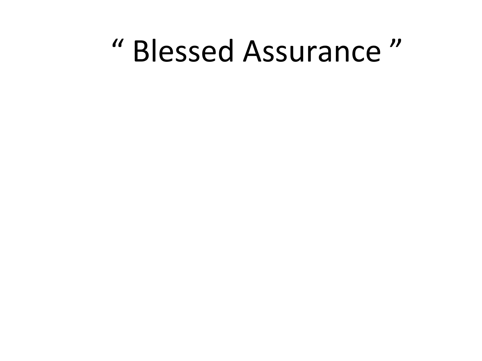 Blessed Assurance | PPT