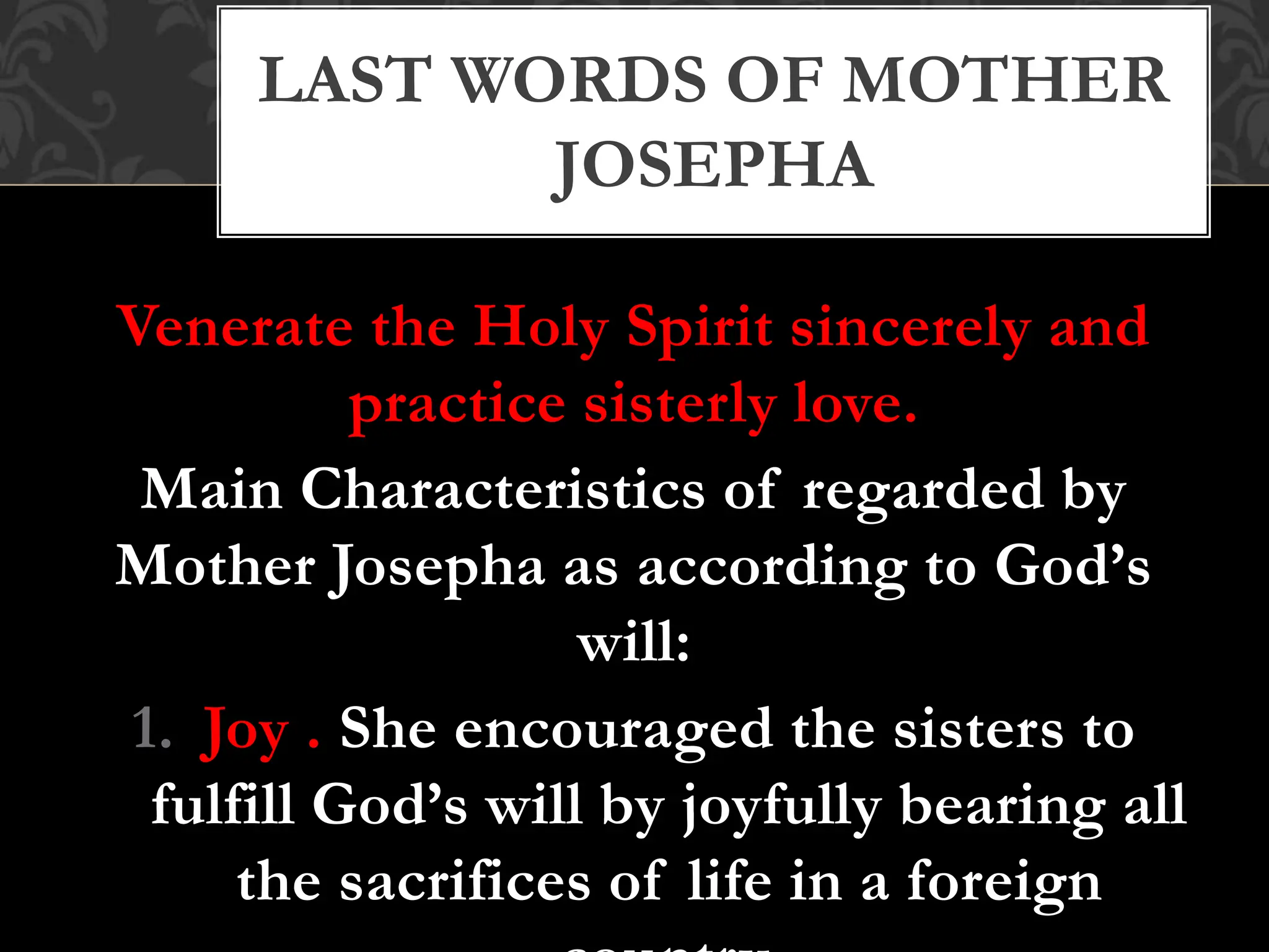A slideshow about Blessed Mother Josepha, SSpS.pptx | Spirituality ...