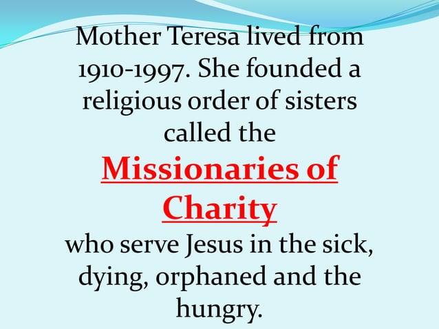 Blessed teresa of calcutta | PPTX