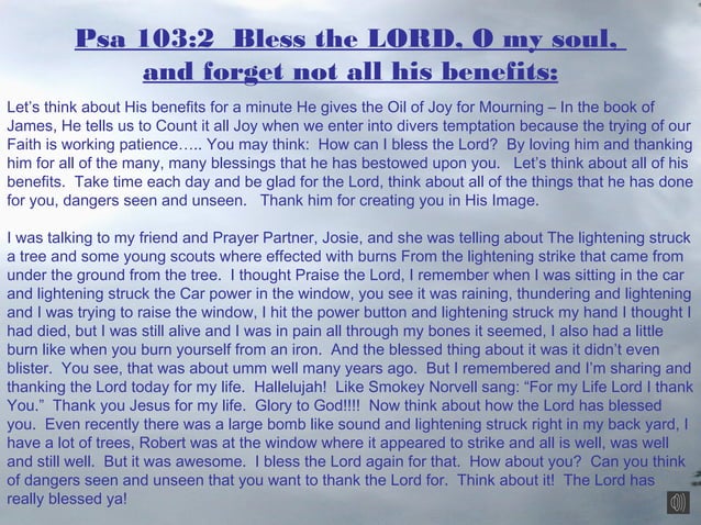 Blessed thoughts | PPT