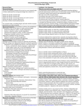 Educatonal Research Methodology Framework | PDF