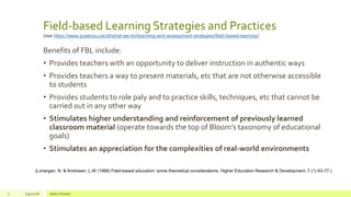 Field-Based Learning | PPTX