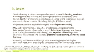 Designing meaningful learning environments with service-learning | PPT