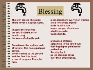 Blessing By Imtiaz Dharker Poem