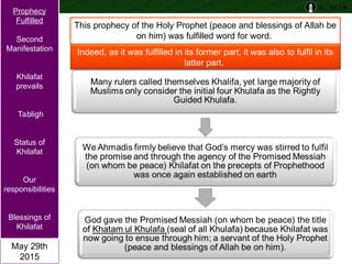 Blessings of Khilafat-e-Ahmadiyya (PowerPoint) | PPT