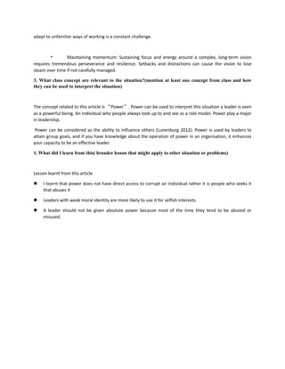 blessing’s project 2.docx for leadership and critical thinking | PDF
