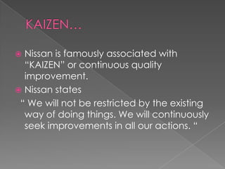 Case Study on Nissan Automobiles | PPTX