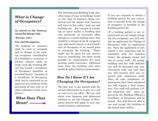 City of Salina Brochure-Change of Occupancy | PPT