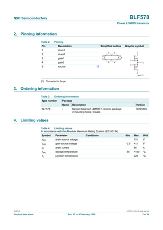 Transistor BLF578 | PDF