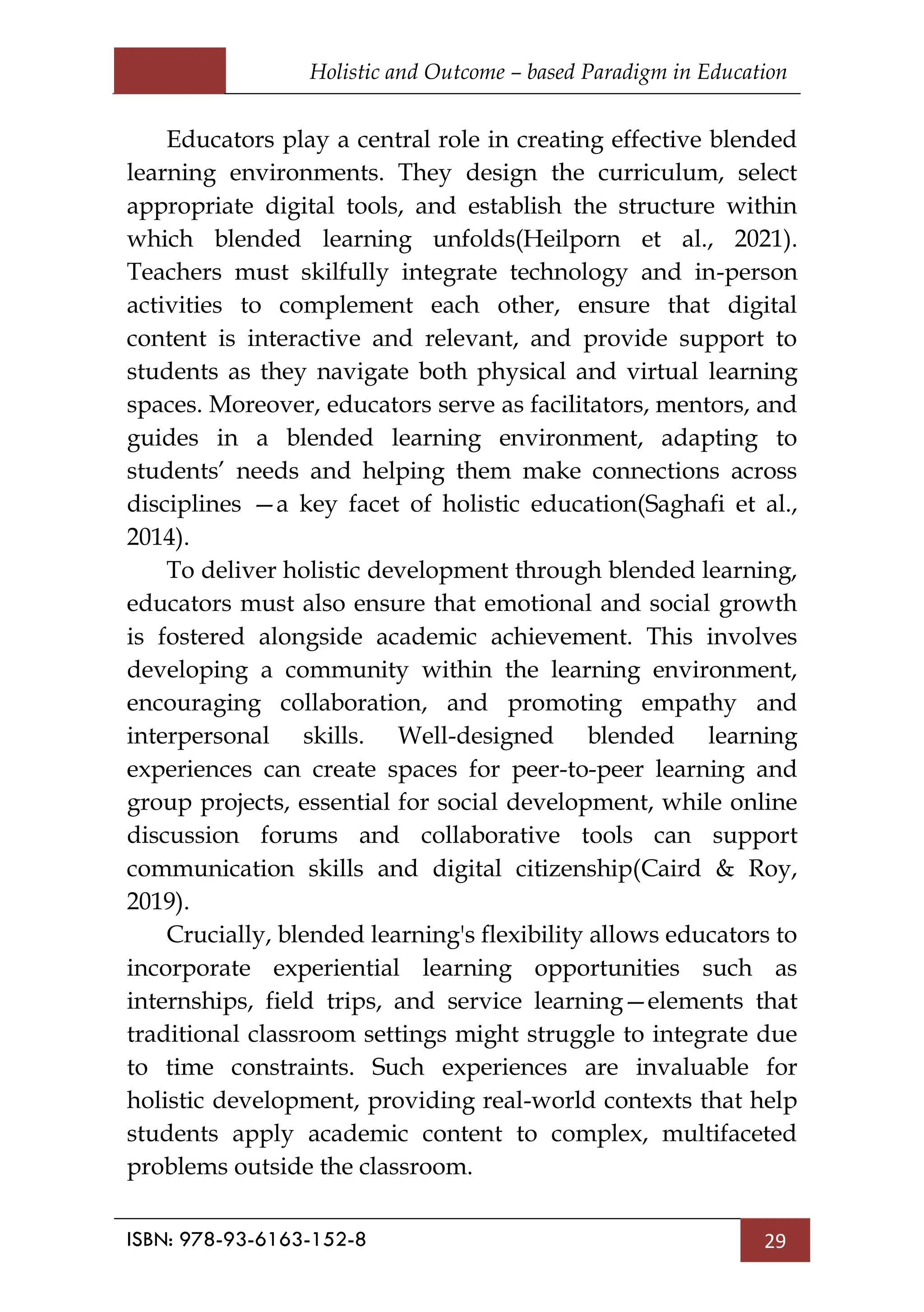Blended Learning Models for Holistic Learning | PDF