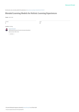 Blended Learning Models for Holistic Learning | PDF
