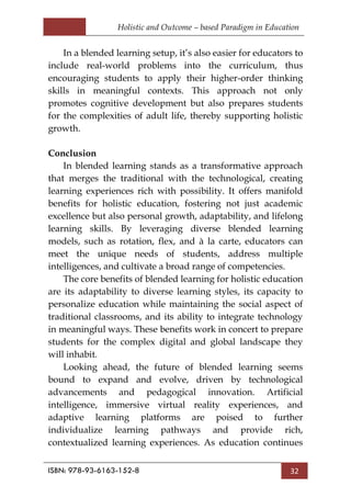 Blended Learning Models for Holistic Learning | PDF