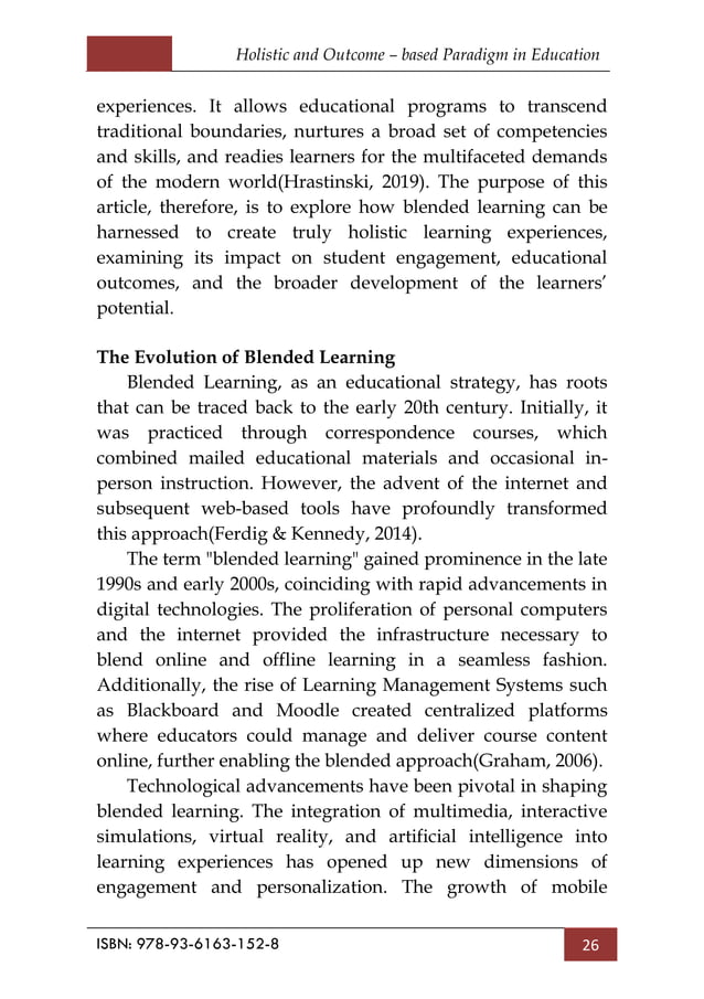 Blended Learning Models for Holistic Learning | PDF