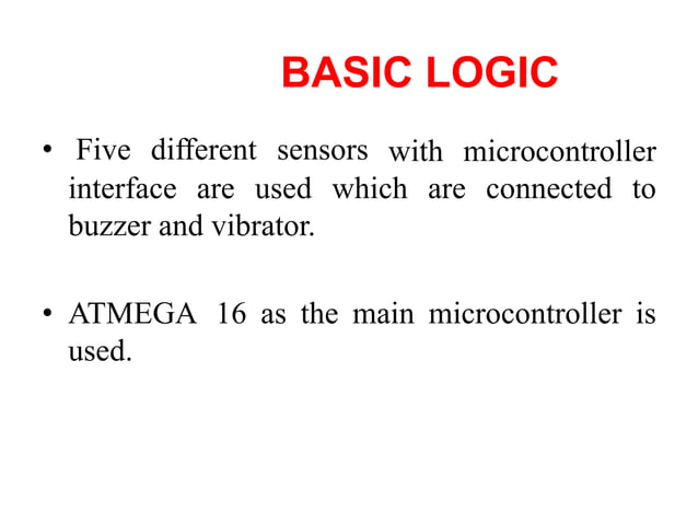 blind stick using ultrasonic sensor and alarm | PPT