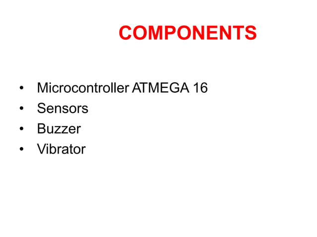 blind stick using ultrasonic sensor and alarm | PPT