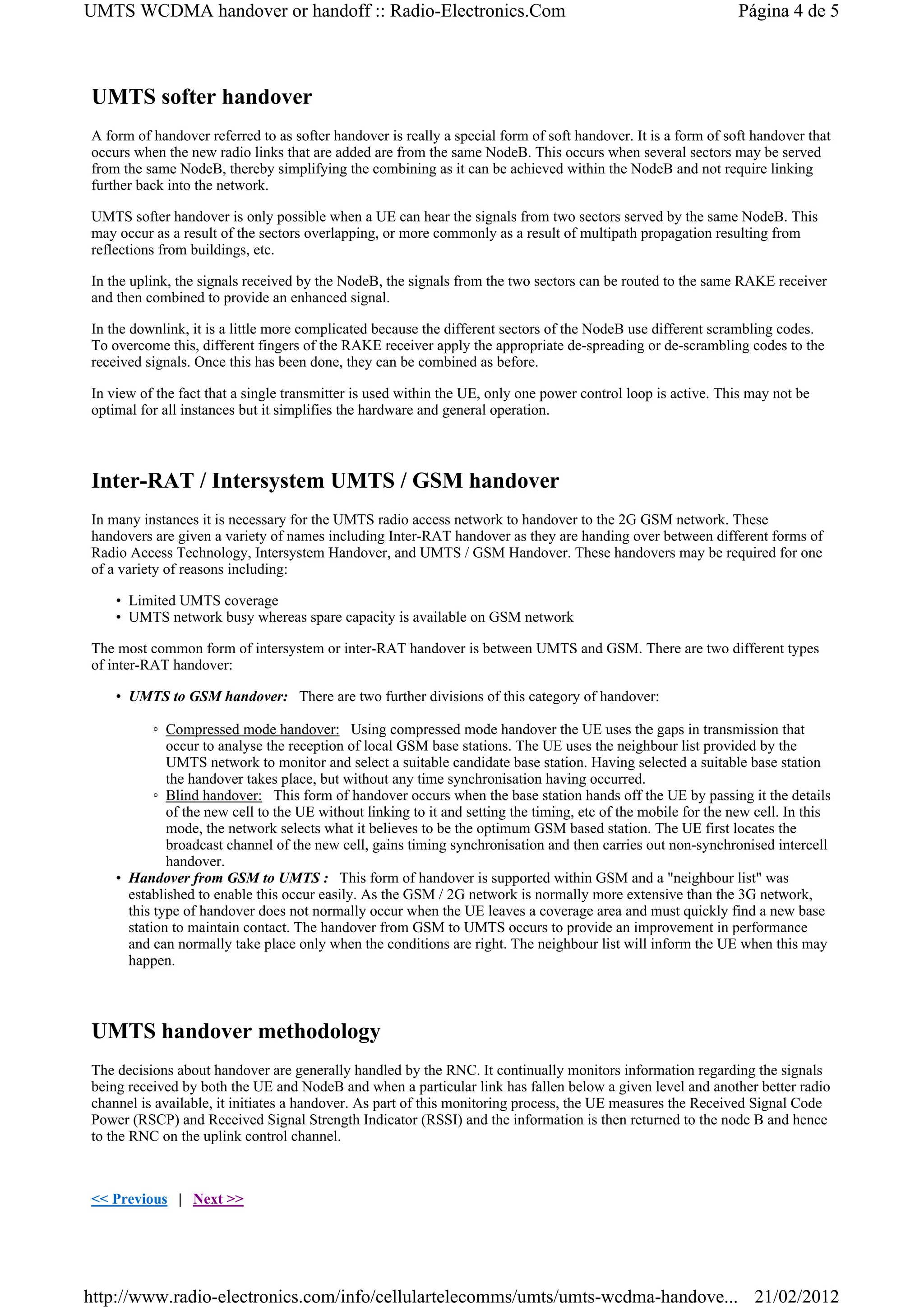 Blind handover | PDF