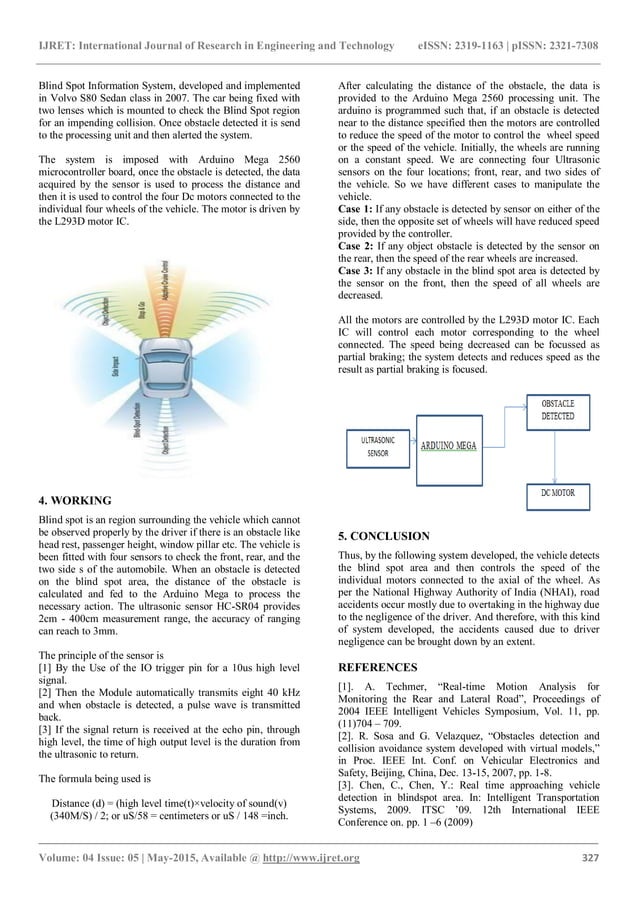 Blind spot detection with automatic steering | PDF