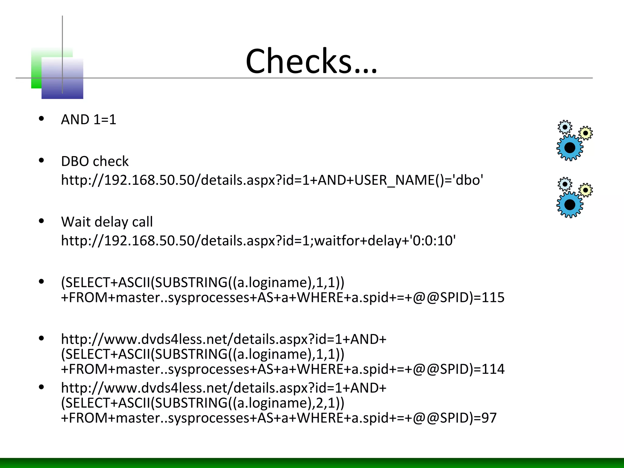 Blind Sql Injection Ppt Databases Computer Software And Applications 0784