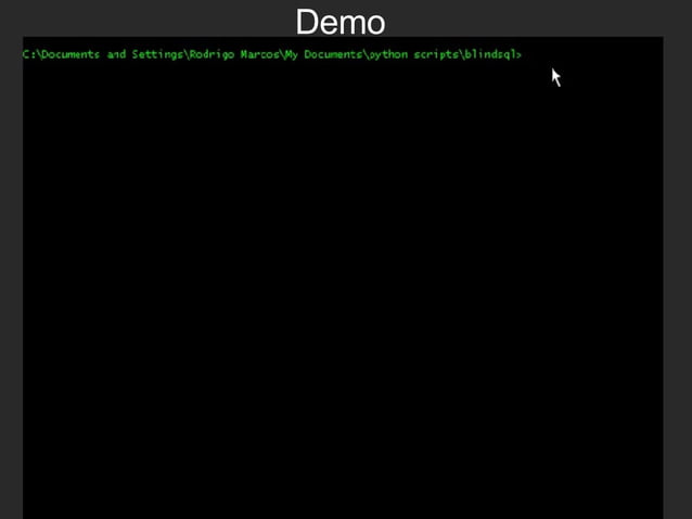 Blind Sql Injection Optimization Techniques Ppt