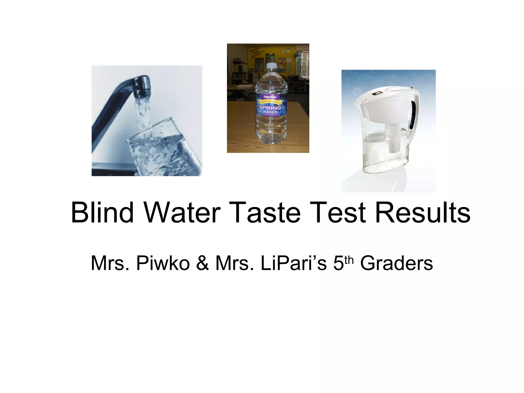Blind Water Taste Test Results | PPT