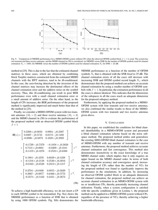 Blind channel estimation for mimo ofdm systems | PDF