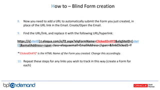 Blind Form Creation with Eloqua | PPTX