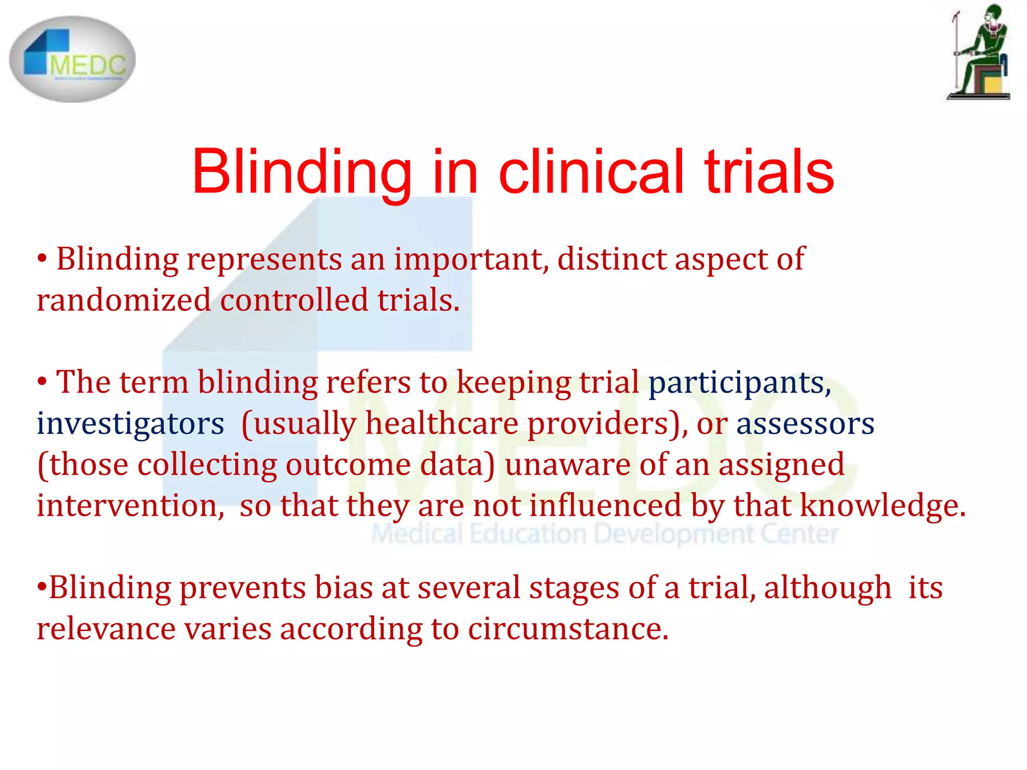 Blinding in clinical trials | PPTX