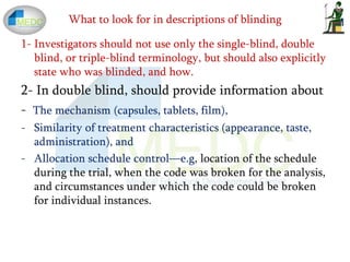 Blinding in clinical trials | PPTX