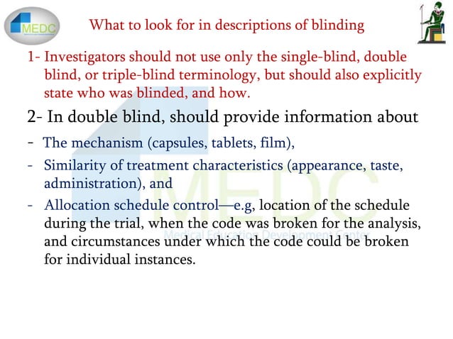 Blinding in clinical trials | PPTX