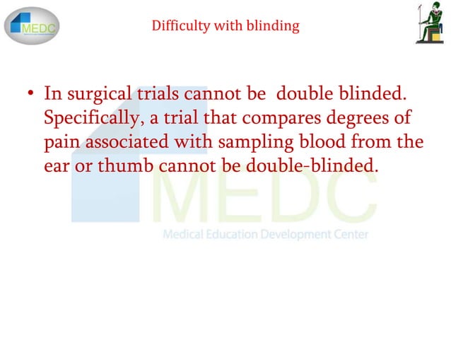 Blinding in clinical trials | PPTX