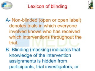 Blinding in clinical trials | PPTX