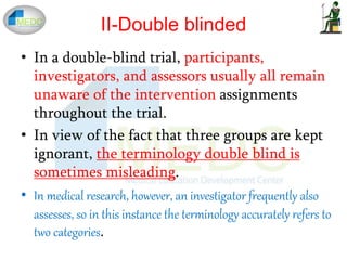 Blinding in clinical trials | PPTX