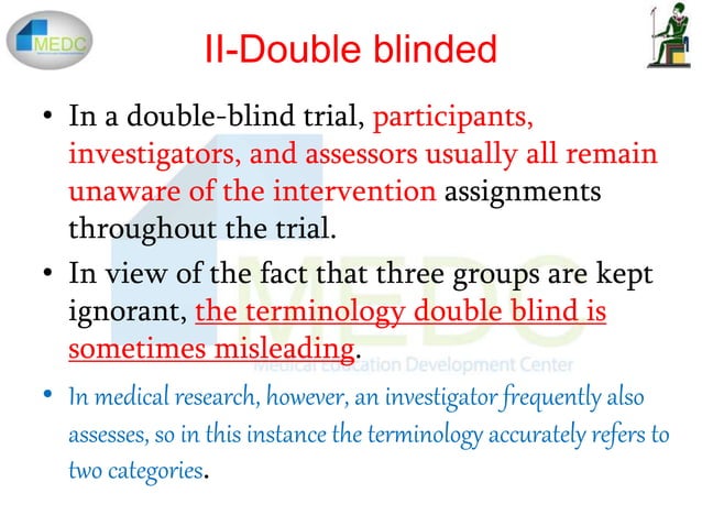 Blinding in clinical trials | PPTX